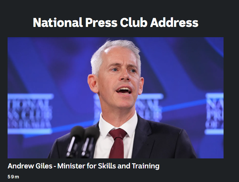 National Press Club Address- the Hon. Andrew Giles MP -Minister for ...